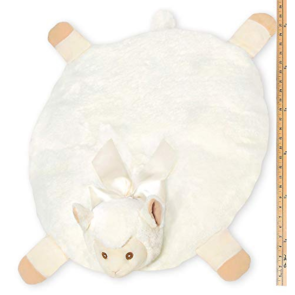 Bearington Baby Lil' Alma Belly Blanket, Llama Plush Stuffed Animal Belly Blanket, Tummy Time Play Mat