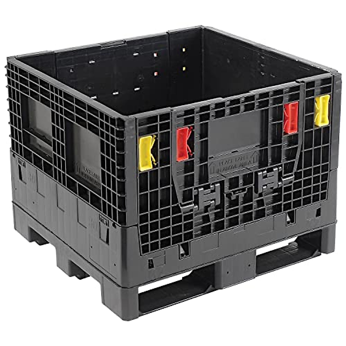 Global Industrial Plastic Folding Bulk Shipping Container, 32x30x25, 1800 lb. Capacity