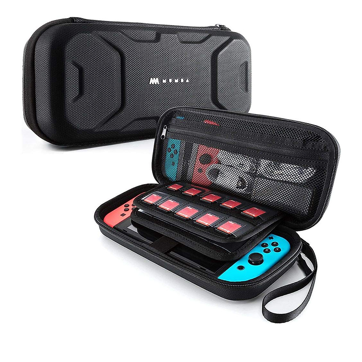 Mumba Carrying Case for Nintendo Switch OLED/Switch, Deluxe Protective Travel Carry Case Pouch for Nintendo Switch Console & Accessories (Black)