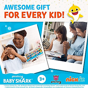 Baby Shark Stampers, 12 Pack – Self-Inking Baby Shark Toys, Action Figures, Party Decor, Cake Toppers – Parent, Baby, Grandparent Sharks and William by PMI, 2.4 in., Soft PVC