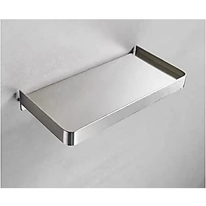 YISMAN Stainless Steel Toilet Phone Holder, Wall Mounted Storage Shelves, Multifunctional Item Tray Free Punching