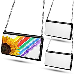 3 Pieces Sublimation Blank Wallet for Women with Chain DIY Blank White Purse Craft Bags Bulk Heat Transfer Pencil Pouch Faux Leather Makeup Bag 5 Mezzanine Multifunctional Wallets Bank Card Holder