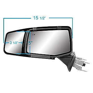 Snap & Zap Custom Fit Towing Mirror Pair for Chevy Silverado 1500, GMC Sierra 1500
