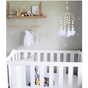 LOOGOOL DIY Baby Mobile Kit Natural Wood Bed Bell Wind Chime Baby Bedroom Ceiling Mobiles Toys Newborn Gift (Star)