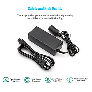 12V 8.5A 100W AC to DC Converter for Car Cigarette Lighter Socket AC/DC Power Supply Adapter for Car Vacuums, Air Compressor, Portable Freezer and Other Devices Power Supply Adapter