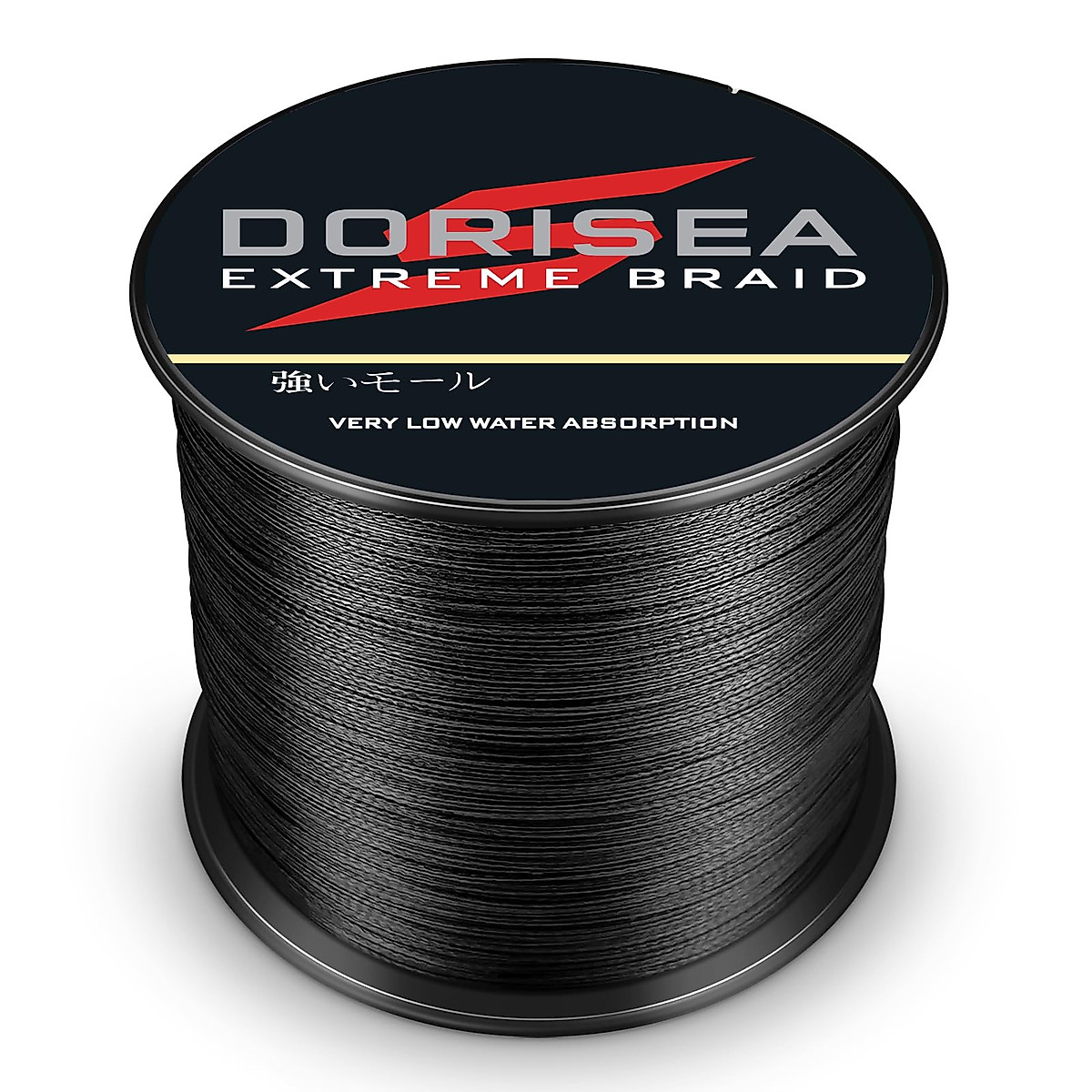 Dorisea Extreme Braid 100% Pe Black Braided Fishing Line 109Yards-2187Yards 6-550Lb Test Fishing Wire Fishing String Incredible Superline Zero Stretch (100m/109Yards 6lb/0.10mm)