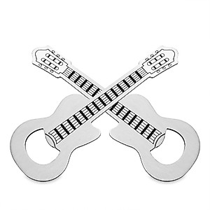 LanHong 2 Piece/Set Guitar Bottle Opener Creative Music Beer Opener, Guitar Shaped Bottle Opener for Music Guitar Lover