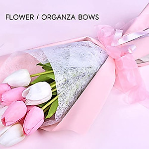 Gift Ribbon for Gifts Wrapping -50 Yards (150ft) Pink 1 inch Ribbons for Christmas Tree Wrap Wedding Party Decoration and Crafts, Ribbon of Anniversary Presents