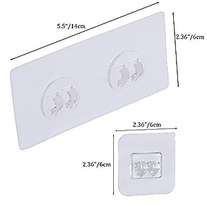 LAIGOO 8 Pcs Replacement Corner Shower Caddy Adhesive Hook Stickers, No Drilling Wall Hooks Adhesive Strips for Bathroom Shelves