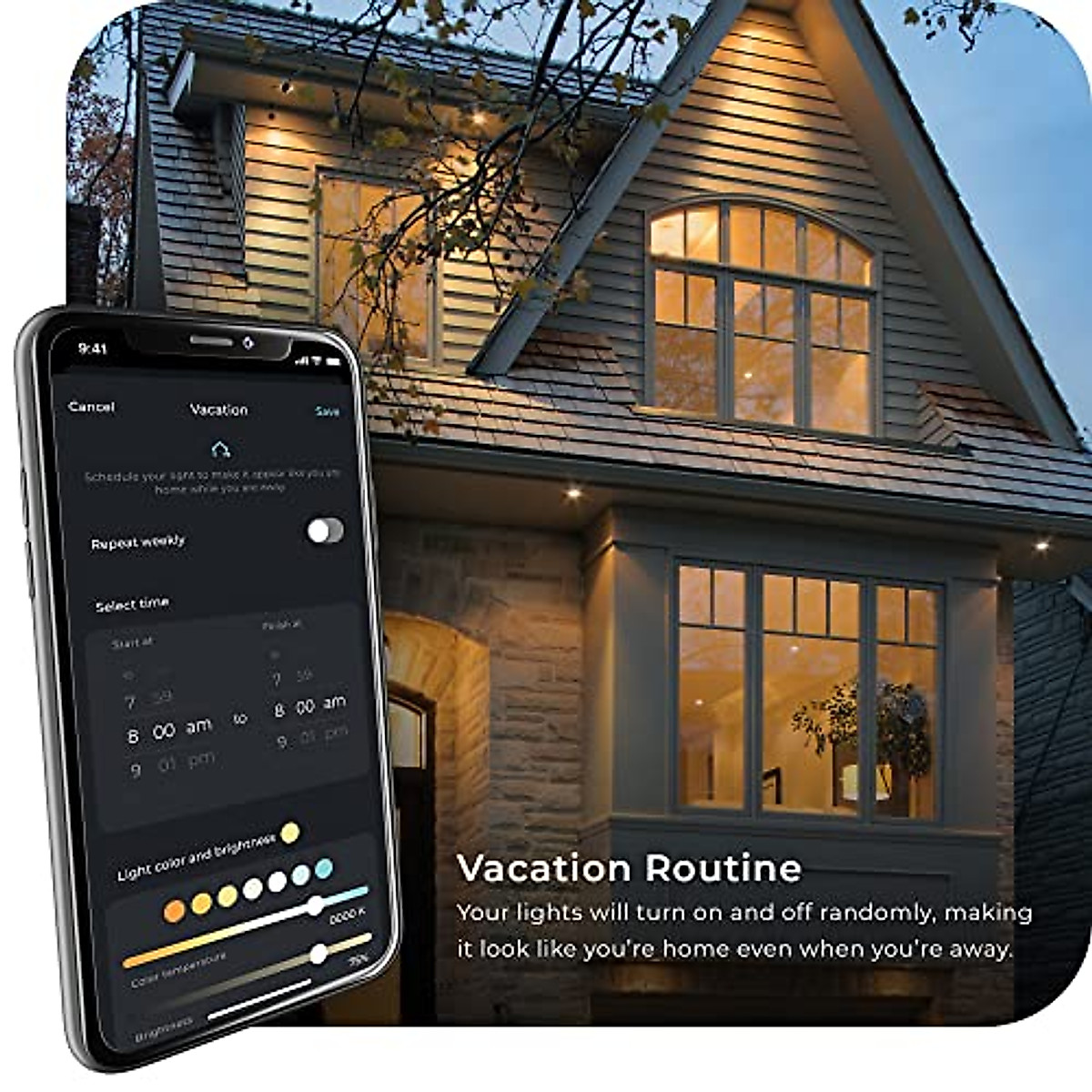 Globe Electric 50467 Wi-Fi Smart 4" Swivel LED Recessed Lighting Kit 2-Pack, No Hub Required, Voice Activated, 9 W, Multicolor Changing RGB, Tunable White 2000K - 5000K, 540 Lumens, Wet Rated