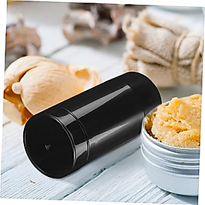 Empty Refillable Bottle 24 pcs for Refillable Cosmetic Aroma Bottle Filling Mini Balm Stick Tube Bottles Cream Black DIY Sample Empty Up Containers Lip Crafting Care Gloss Lipstick Round Tubes ( Color