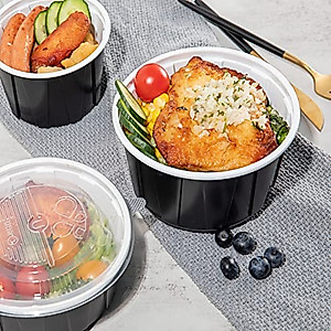 OTOR 12oz Meal Prep Food Container Sets with Airtight Deli Container Lids Bento box Lunch boxes take away 40 Sets food storage Two-color process Stackable Reusable BPA Free