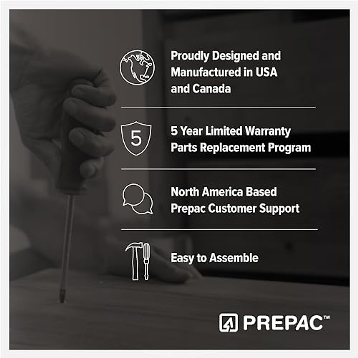 Prepac Elite 32" Storage Cabinet Closet, Black Storage Cabinet, Linen Cabinet, Wardrobe Cabinet with Hanging Rail and Shelves 24.5" D x 32" W x 65" H