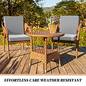 Patelai 2 Set Outdoor Dining Chair Cushions Patio Dining Chair Cushions High Back Patio Chair Cushions Weather Resistant Chair Cushion for Outdoor Furniture 42 x 21 x 3 in(Light Grey)