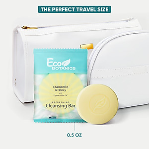 Eco Botanics Travel-Size Hotel Cleansing Bar Soap 0.5 oz (Case of 100)