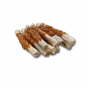 Top Dog Chews Chicken Wrapped Rawhide Rolls - All Natural Gluten Free Dog Treats - North American Made - 25 Pack (25 Pack, Chicken Wrapped)