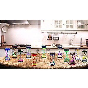 OCTTN Liquid Motion Timer Bubbler Desktop Toy, 4 Pack Bubble Timer Sensory Toy for Adults, Fidget Toy, Stress Relief and Anxiety Relief, Relaxing, Autism, ADHD Toys