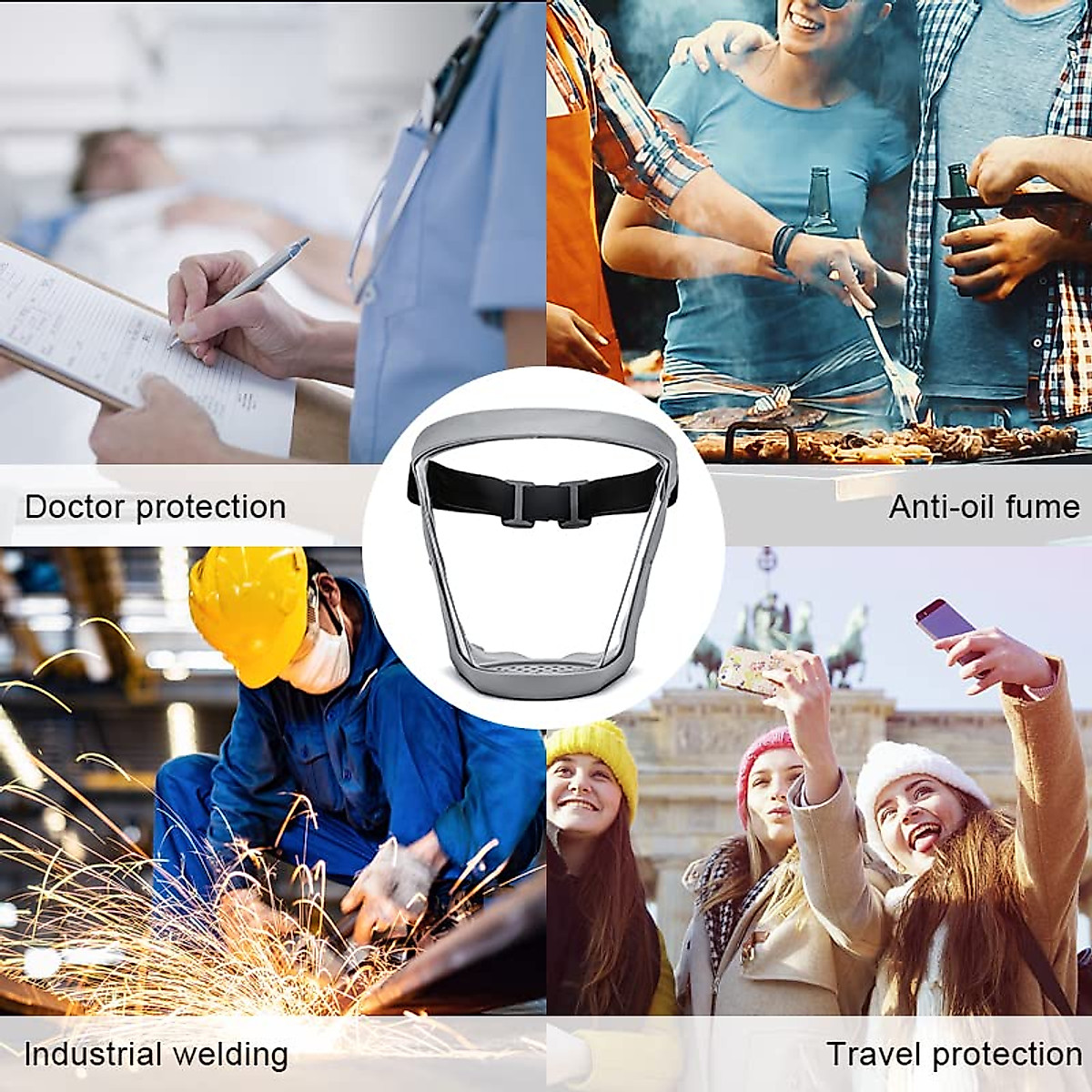 Super Protective Face Shield Mask for Work,Anti-fog Protective Full Face Shield for Weed Whacking,Face Shield for Grinding and Cutting,Protective Full Face Shield and Dust Protection