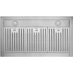 Broan-NuTone BWP2366SS Convertible Wall-Mount LED Lights Pyramidal Chimney Range Hood, 630 MAX Blower CFM, 36-Inch, Stainless Steel