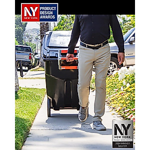 HANDLEFLEX Silver Limited Edition | Effortless & Hygienic Trash Bin Handle for Garbage Can | Trash Lid Lock for Wildlife Animals Opossums & Raccoons | Reduces Trash Weight