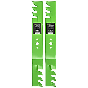 8TEN LawnRAZOR Mower Blade for AYP Husqvarna 20 inch Decks 850972 145106 532850972 532145106 (Toothed Mulching) 2 Pack