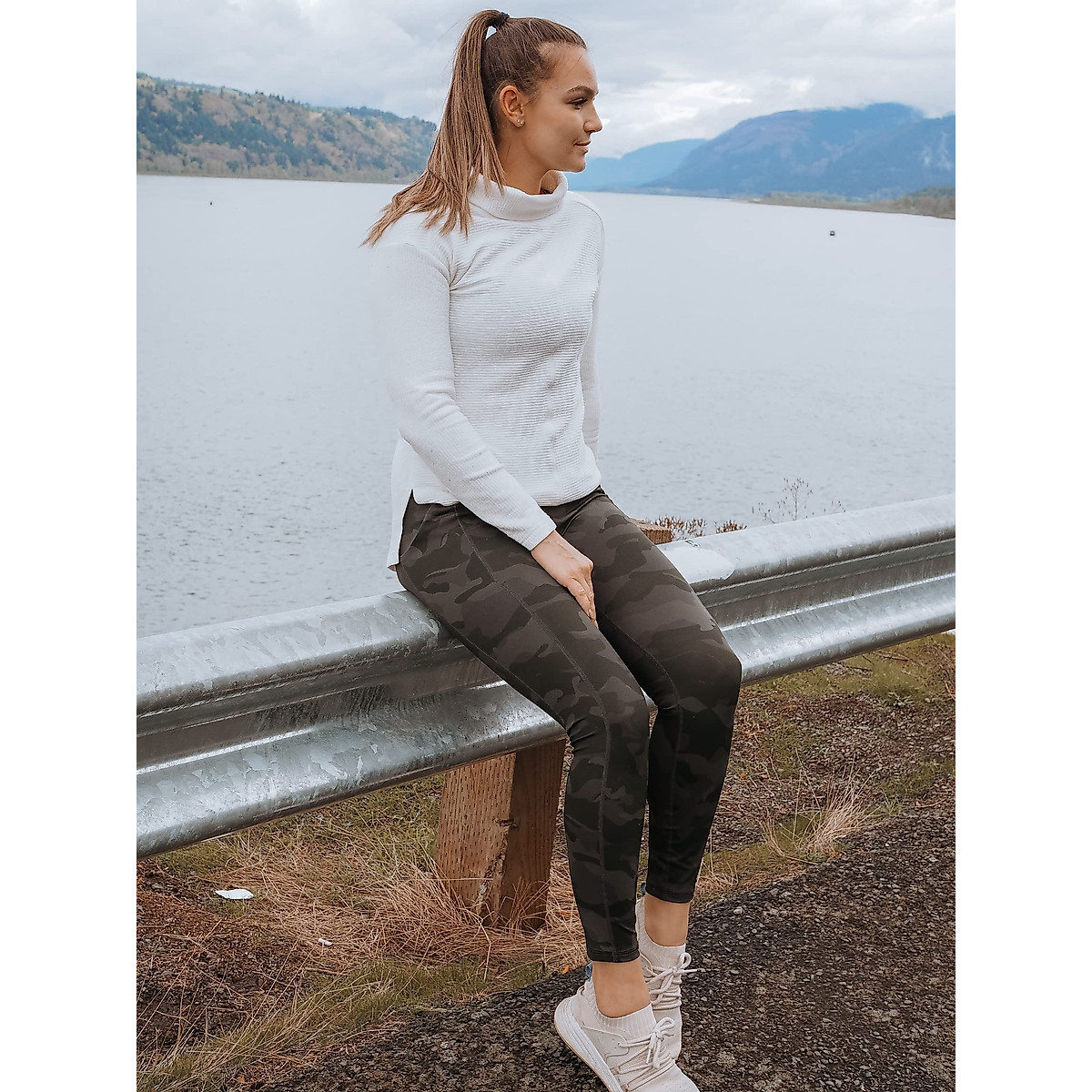 RBX Active Women's Quilted Lightweight Cowl Neck Tunic Pullover Sweatshirt F19 Green XXL