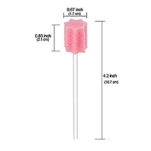 Disposable Oral Swabs, Sterile Dental Sponge Swabsticks Unflavored for Mouth & Gum Cleaning