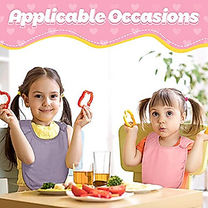 Janmercy 6 Pcs Special Needs Baby Drool Bibs Adjustable Cotton Bibs Feeding Bandana Bibs for Baby Boy Cotton Snap Button Bib Set for Boys Girls Newborn Unisex Plain Colors