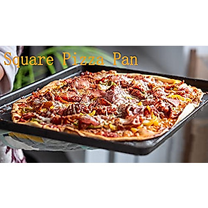 8 inch Square Air Fryer Accessories for Instant Vortex Air Fryer,COSORI,Philips AirFryers,Set of 4,Multi-purpose Double Layer Rack with Skewer,Nonstick Pizza Pan,Silicone Mat