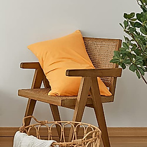 mixinni Tangerine Jersey Knitted Duvet Cover 3 Pieces Organge Soft Bedding Set with Zipper Closure Perfect for Him and Her, Easy Care, Soft and Breathable-(3pcs, King Size)