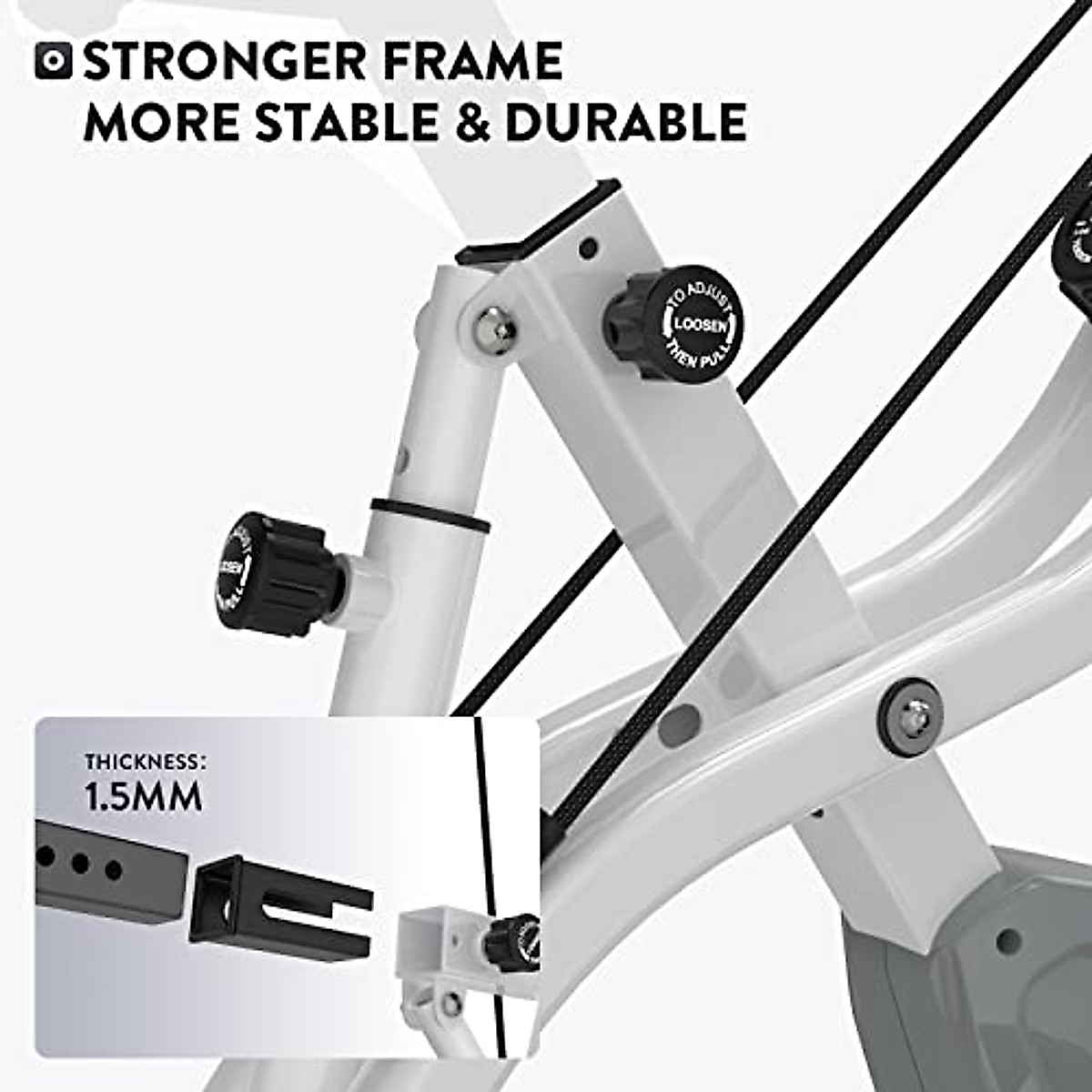 Foldable Exercise Bike, pooboo 4 IN 1 Indoor Cycling Bike Stationary Bikes for Home Upright Recumbent Position, 8-Level Magnetic Resistance Fitness Bike with Stronger Frame Seat Backrest Adjustments