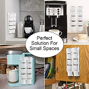 SUNGRACE K-Cup Coffee Pod Holder for Keurig, Side Mount Storage Organizer, Perfect for Small Counters (Transparent, 2 Pack for 10 K-Cups)