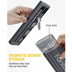 Fanttik NEX E1 3.7V Mini Electric Screwdriver Precision Screwdriver, 12 Bits, 0.2N.m Torque Setting, Max. 3 N.m, Magnetic Storage, 5/32''Hex, Repair Tool Set for Phone Camera Laptop Watch