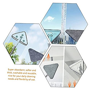 Healeved 3pcs wash mop Head Accessories Floor Replacement Head Triangle mop Heads Replacements mop Heads Commercial Floor mops Cleaning Supplies Refill Refill Triangle mop Cloth mop Head