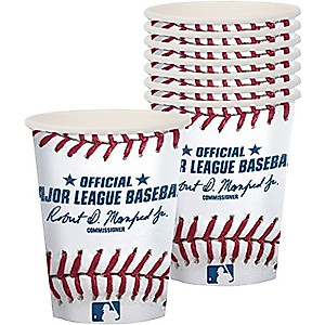 Adorable Rawlings Baseball Cups - 9 oz (Pack of 8) - Perfect for Baseball Themed Parties & Game Nights, Great Gift for Fans