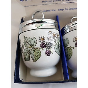 Royal Worcester Egg Coddler Pair Lavinia Berries Pattern