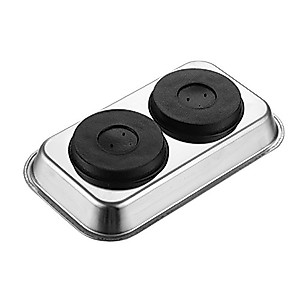 Jsbrothers Stainless Steel Heavy Duty 5.5''L x 9.5"W x 1.125'' Deep Magnetic Screws Tools Parts Tray Holder