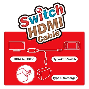 Brook Switch HDMI Cable - A Portable Dock and Charger Pack for Your Switch, Switch Dock Adapter to HDTV, Travel Lightly with Your Switch