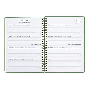 Letts Celebrate Weekly/Monthly Planner, 12 Months, January to December, 2024, Gold Twin-Wire Binding, A5 Size, 8.25" x 5.875", Multilingual, Mint (C082187-24)
