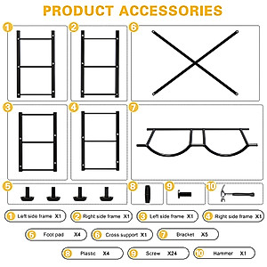Semoprus 5 Gallon Water Bottle Holder for 10 Bottles, 5 Tiers Heavy-Duty Water Cooler Jug Rack with Reinforcement Frame for Home, Office, Restaurant
