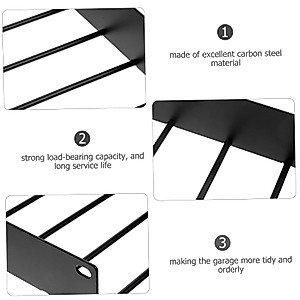 Garneck Tool Organizer Power Tool Organizer Storage Shelf Carbon Steel Black Handheld Tool Holder