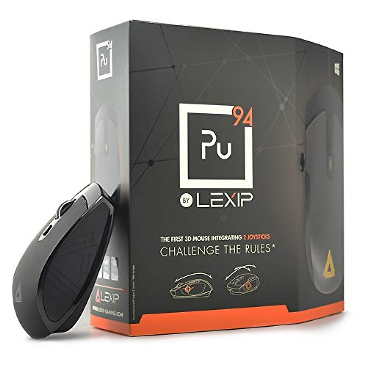 Lexip Pu94 Gaming Mouse-3D Wired and RGB Gamer Mouse-Special 3D Environments and Design Software-2 Joysticks, 6 Buttons and 12 Programmable Directions - Ultimate Glide with 6 Ceramic Feet