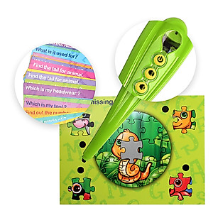 Boxiki Kids Preschool Learning Toddler Flash Cards w/ 100 Quizzes, 50 Flashcards and a Smart Pen, Learn to Read Kids Toys for Brain Development, Educational and Learning Toys for 3 Year olds +