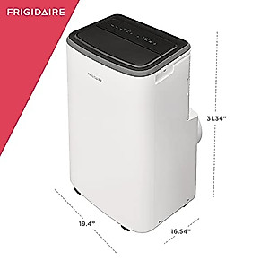 Frigidaire FHPH142AC1 Portable Room Air Conditioner, 14K BTU (ASHRAE) / 10K BTU (DOE) with Multi-Speed Fan/Dehumidifier Mode/Supplemental Heat/Window Kit/Built-in Air Ionizer/Washable Filter,in White