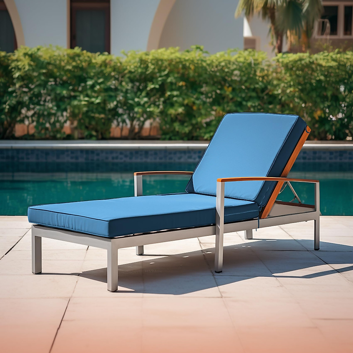 RULAER 80x26x3inch Chaise Lounge Cushion for Outdoor Furniture,Thickened Water-Resistant Lounge Chair Cushion,Double Piping Non-Slip Patio Furniture Cushion