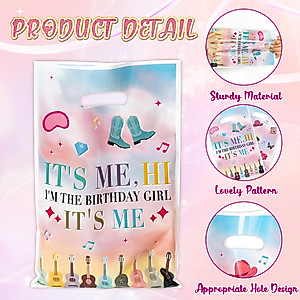 BHronony Popular Music Birthday Bags - 50pcs Pop Music Party Favor Goodie Bag, Musical Lover Themed Gift Bags for Sing Kids Girls Teens It’s Me Birthday Bachelorette Holiday Decorations Supplies