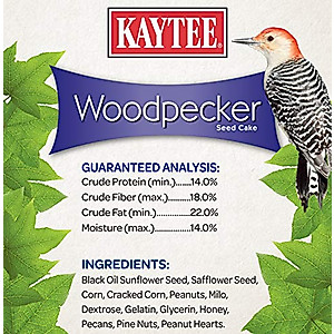 Kaytee Wild Bird Woodpecker Seed Cake Food, 1.85 Pounds