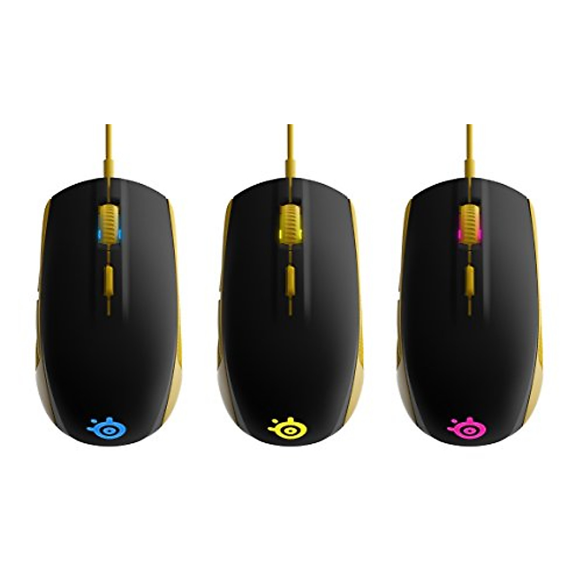 SteelSeries Rival 100, Optical Gaming Mouse - Proton Yellow