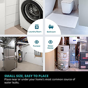 Centralite Water Leak Sensor - Monitors Your Whole Home for Leaks - Detects Water Leaks in the Kitchen, Bathroom, Basement, Or Laundry Room - Works With Smartthings, Hubitat, Ezlo, Vera, and Zigbee