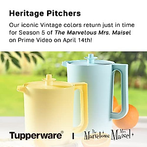 Tupperware Heritage Pitcher Set in Vintage Colors - Dishwasher Safe & BPA Free - (Set of 2)